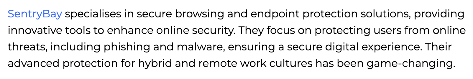 List of Top 20 Cybersecurity Companies Confirms SentryBay Is “Game Changing” - SentryBay