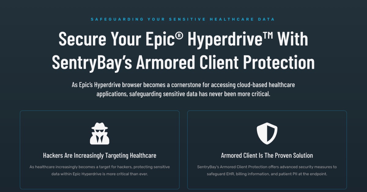 Epic Hyperdrive Protection - SentryBay
